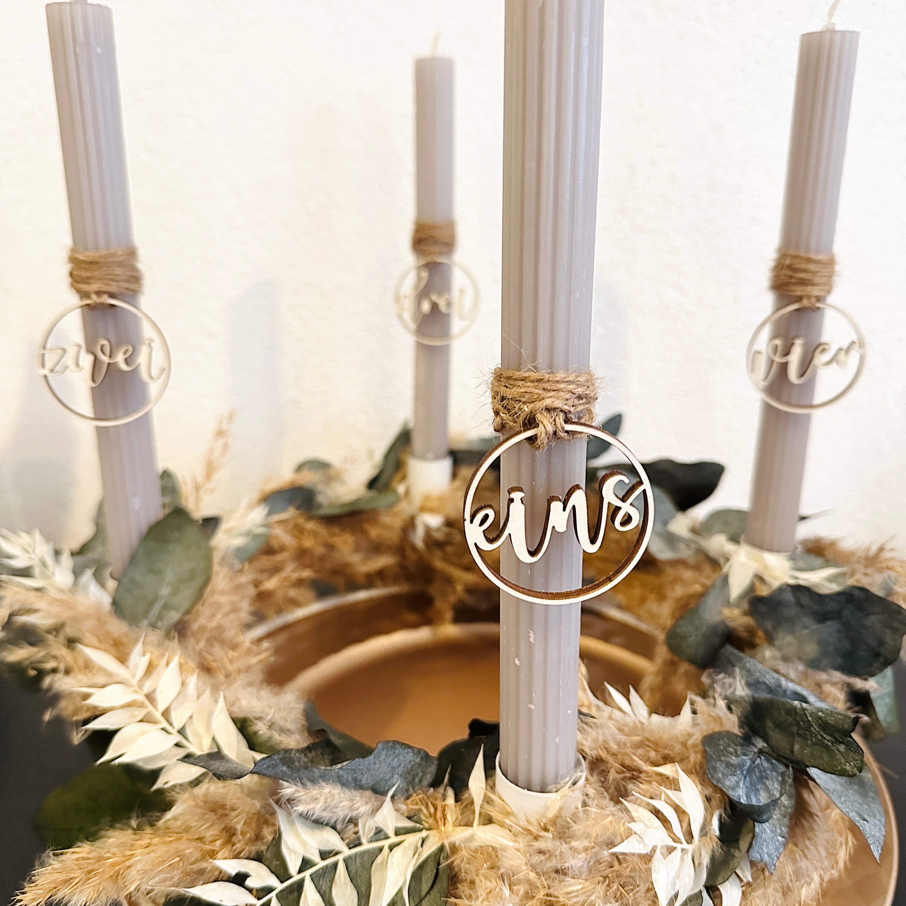 Cake Topper Holz mit Name für Taufe und Blumenranke und Taube mit Tauf ...